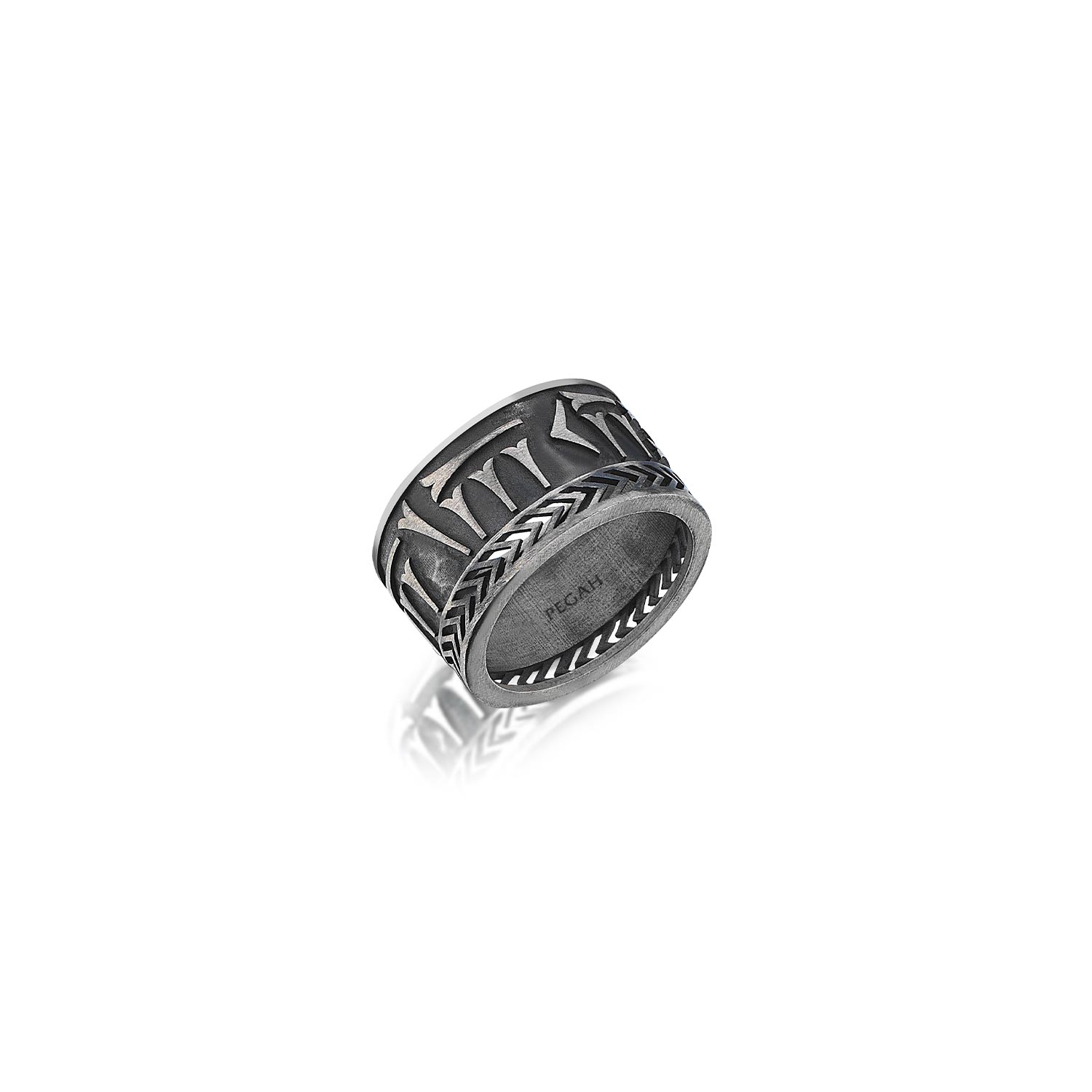 Silver Cuneiform Ring | Pegah Jewellery